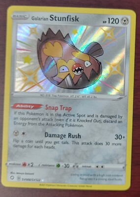 2021 Pokemon SWSH Shining Fates Galarian Stunfisk Shiny Holo Rare # ...