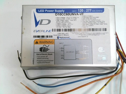 Everline D10CC60UNVA-VF LED Power Supply 277 volts 1/pack | eBay