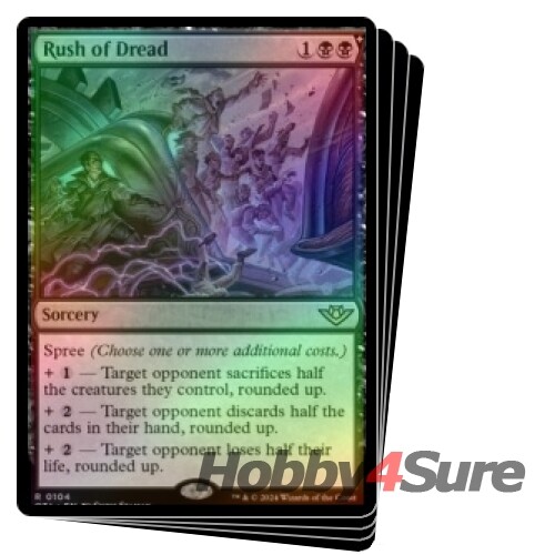 Foil Rush Of Dread X4 M/NM Magic: The Gathering MTG Outlaws Of Thunder ...