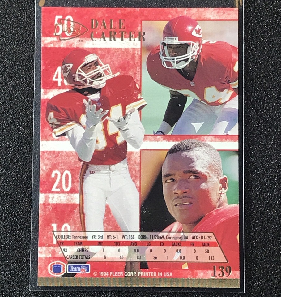 1994 Fleer Ultra Dale Carter #139 Kansas City Chiefs | eBay