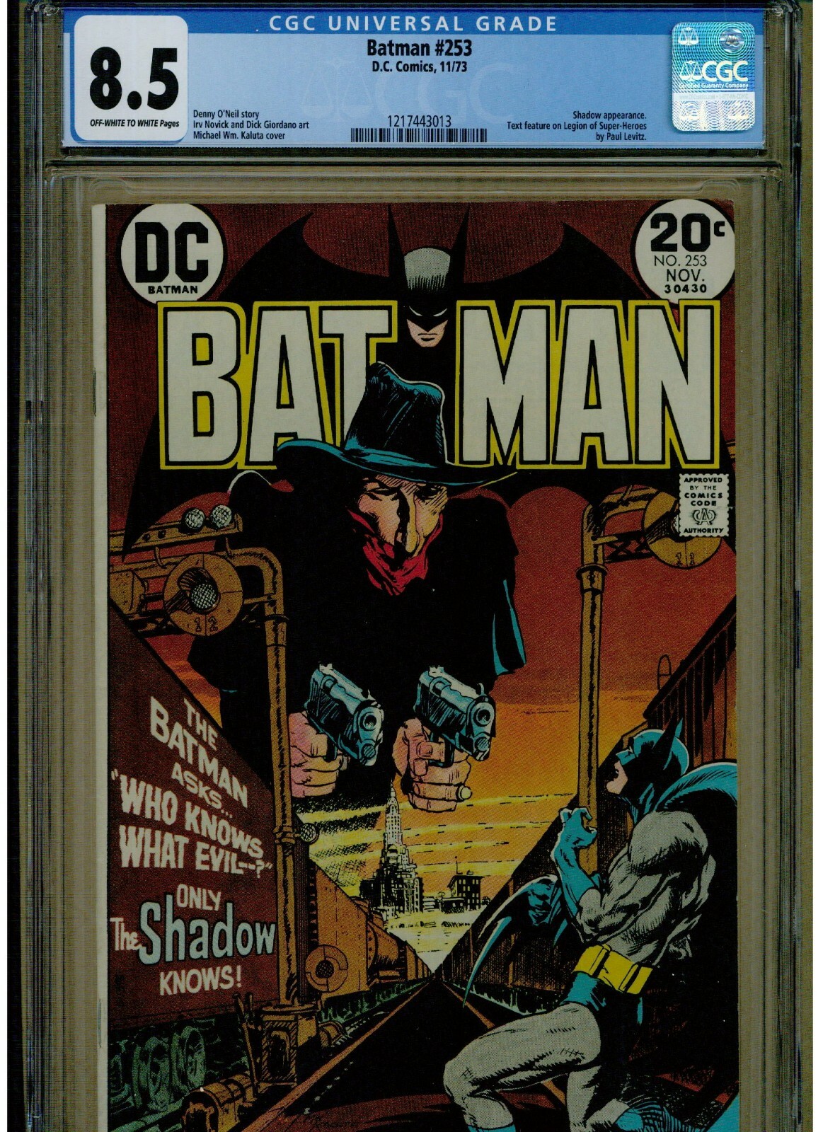 BATMAN #253 CGC 8.5 1973 SHADOW APPEARANCE MICHAEL WM. KALUTA COVER ART ...