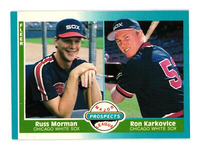 1987 Fleer #645 Russ Morman / Ron Karkovice MLP, RC Chicago White Sox ...