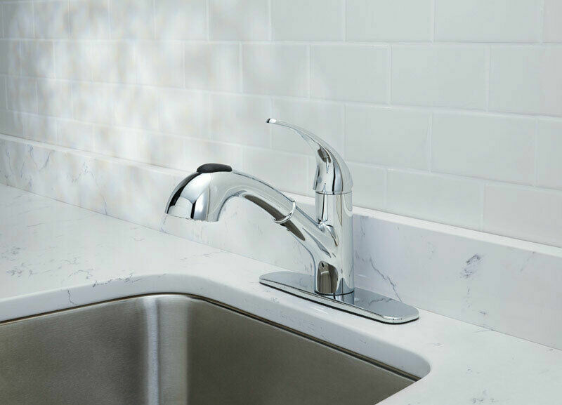 OakBrook 4545679 Pacifica Pull-Out One Handle Chrome Kitchen Faucet ...