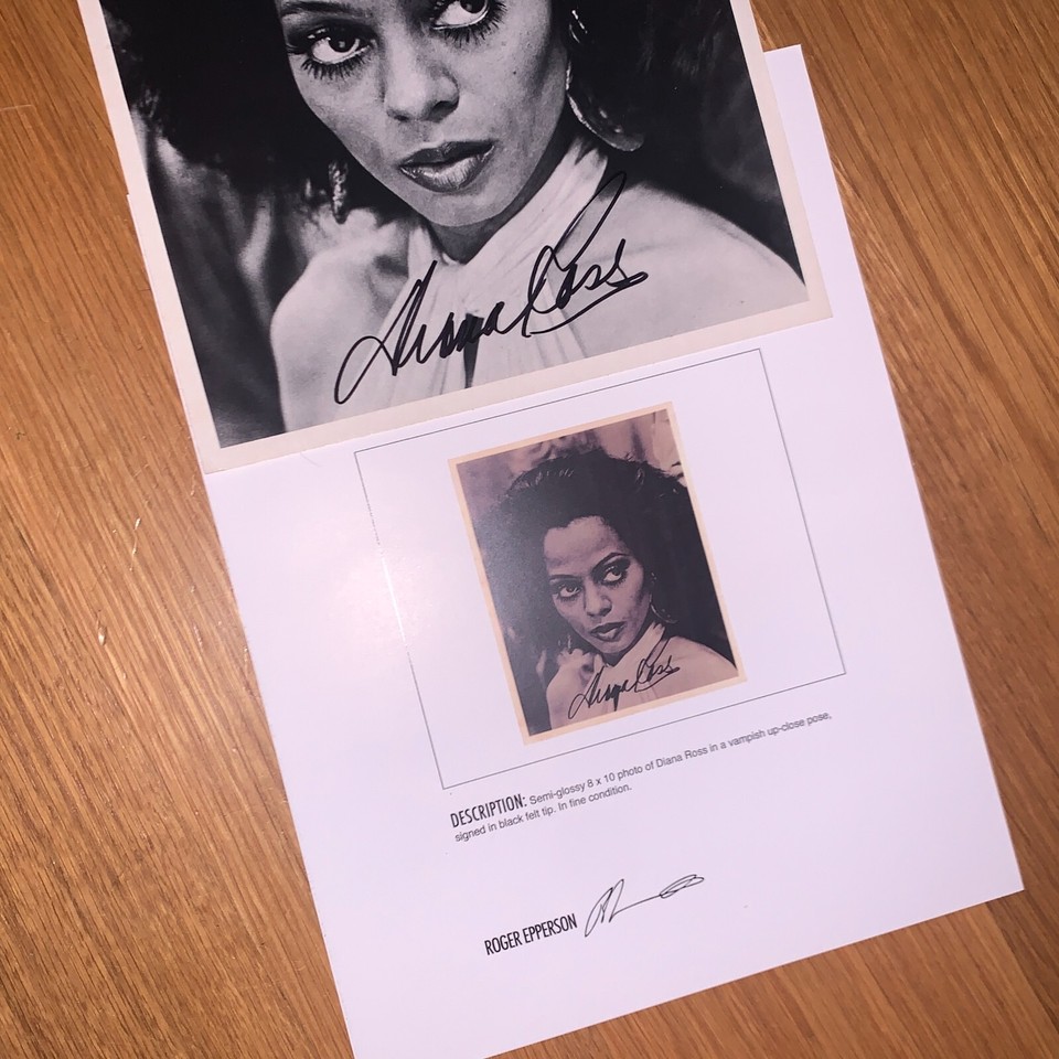 Autographed Diana Ross 8x10 Photo Signed Autograph LOA by Roger ...