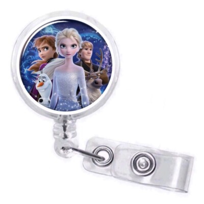 Disney Frozen 2, Elsa, Ana, Retractable Badge Name Tag ID Holder,3D ...