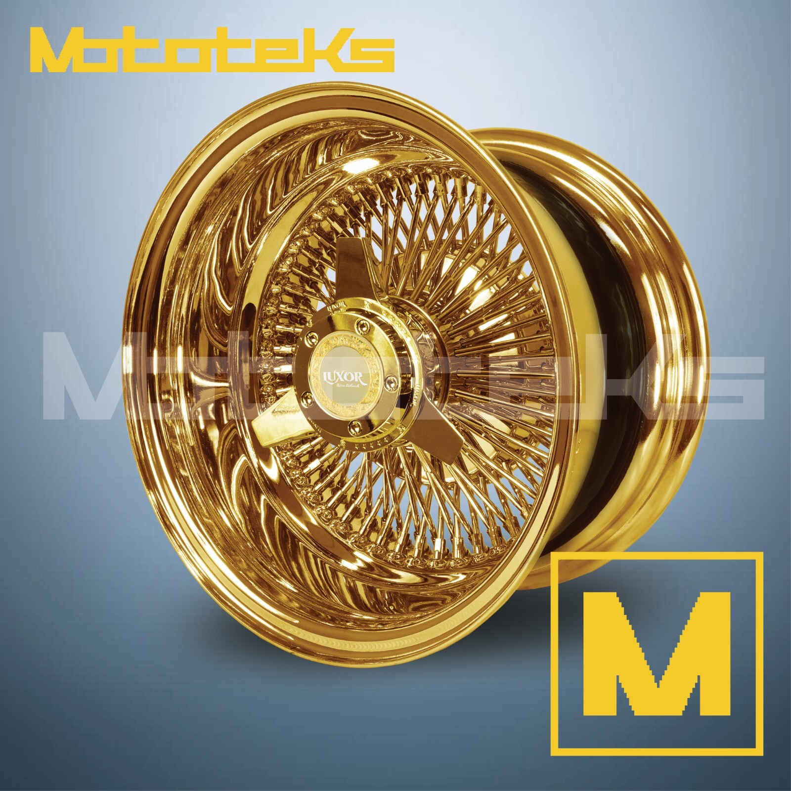 15X7 LUXOR WIRE WHEELS 100 STRAIGHT REV RIMS 24K ALL GOLD WHEEL SET | eBay