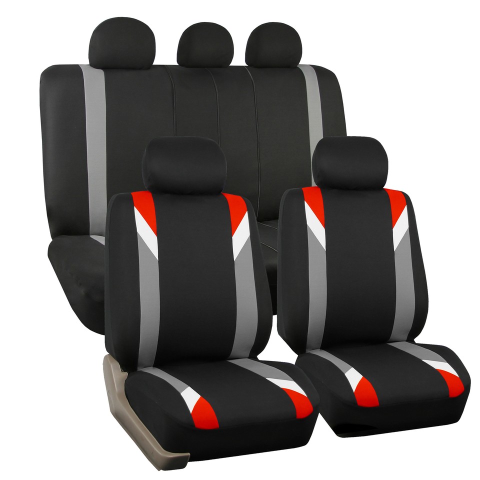 3 Row Car Seat Cover Set For SUV Minivan Red - 7 Seater | eBay