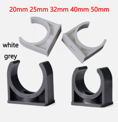 Open Pipe Clips PVC Single Fixed Pipe Clamps 20 25 30 32 40 50mm ...