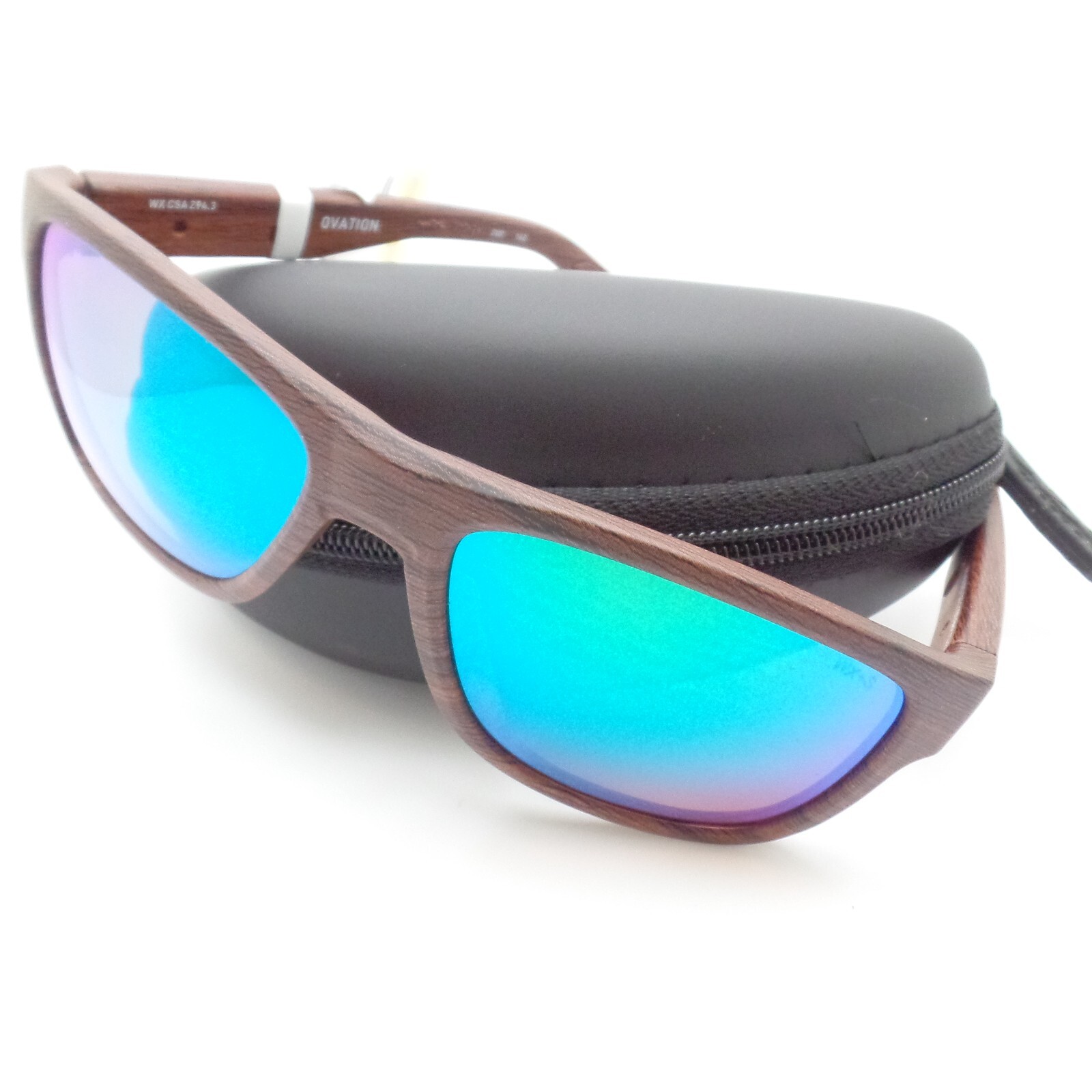 Wiley X Ovation AC60VN07 Woodgrain Polarized Green New Sunglasses ...