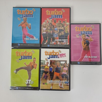 Turbo Jam Beachbody- 5 DVD Lot - Cardio Party Mix 3 and 4 Other ...