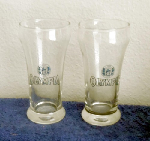 2 Olympia Beer 8 oz Pilsner Glasses ... New/Old Stock...Beauties! | eBay