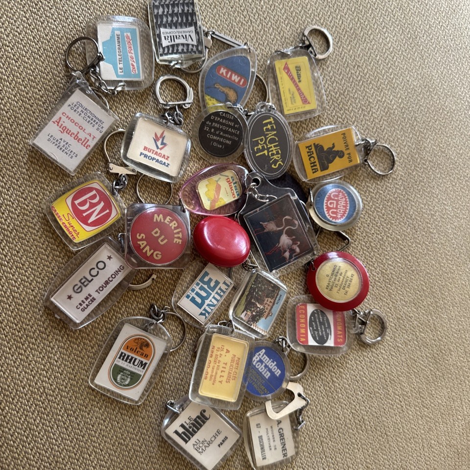 Vintage Keychain Lot People Places Things Graphics Some Rare 25 | eBay