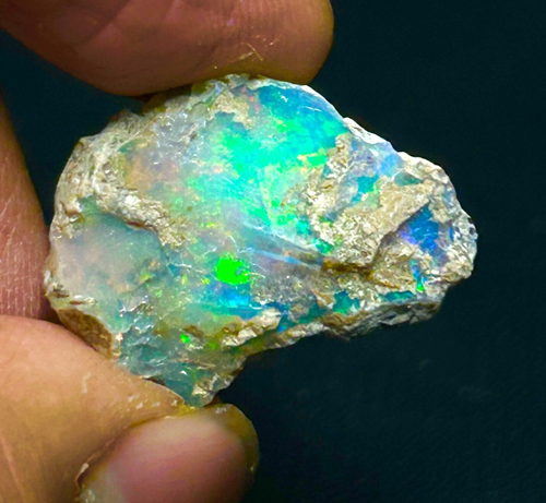 Natural Dry Ethiopian Opal Rough 12.55 Carat Cut Grade Multi Fire Opal ...