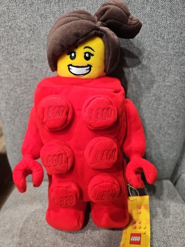 NEW Lego Plush Red Brick Suit Girl 14" W/Tags Soft Minifigure Toy ...