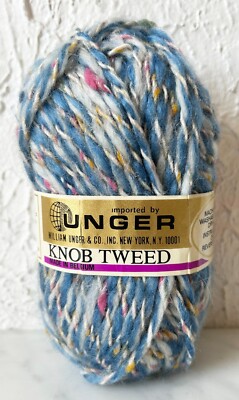 Unger Knob Tweed Wool Blend Yarn - 1 Skein Color Pink #75 Made in ...