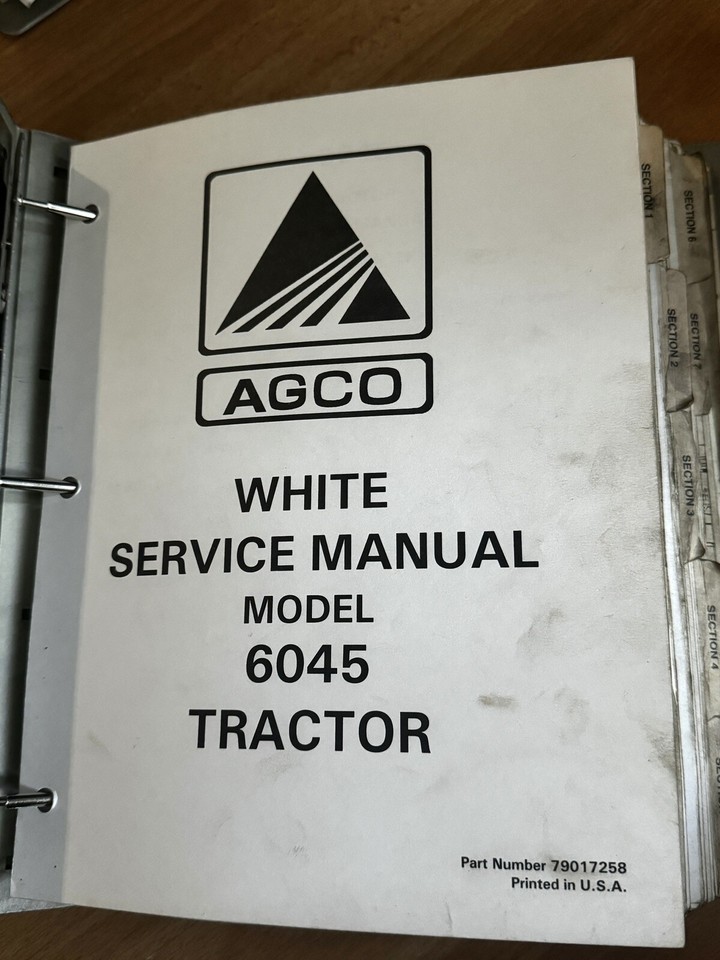 AGCO White 6045 Tractor Genuine Service Manual | eBay