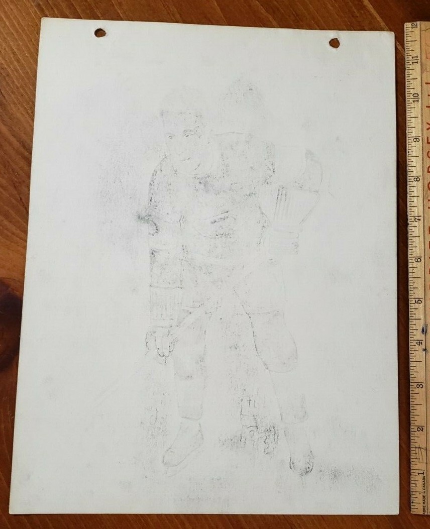 1935 Pit Lepine - Montreal Canadiens - Pencil sketch (8.75 x 11.75 ...
