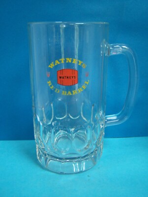 Watneys Red Barrel Beer Tankard Pint Glass Vintage 1968 crown 301 Pub ...