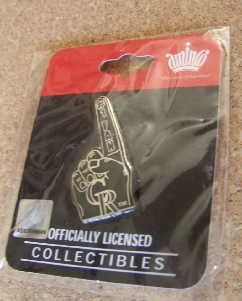 2008 Colorado Rockies #1 Fan finger hand lapel pin MLB | eBay