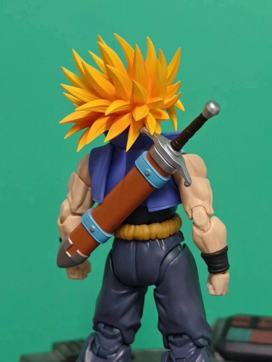 CUSTOM Dragon Ball SH Figuarts super saiyan trunks hair only CUSTOM Dragon Ball SH Figuarts super saiyan trunks hair only