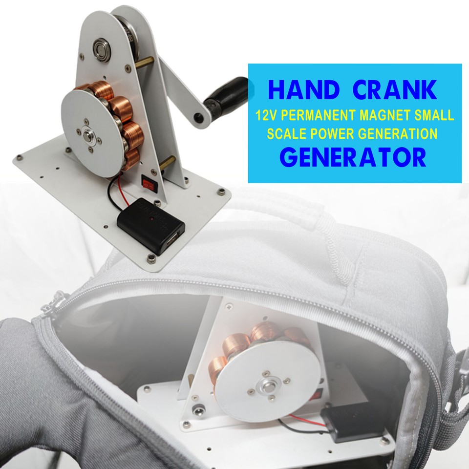 50W HAND CRANK PHONE TELEPHONE-RADIO DYNAMO GENERATOR POWER INDUCTOR ...