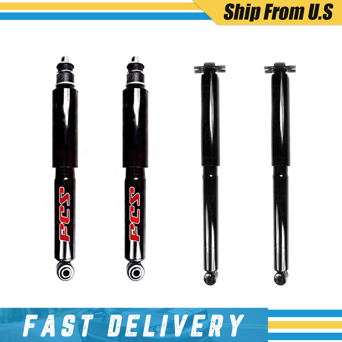 Front & Rear 4PCS Shock Absorber Set FCS For Chevrolet Colorado GMC ...