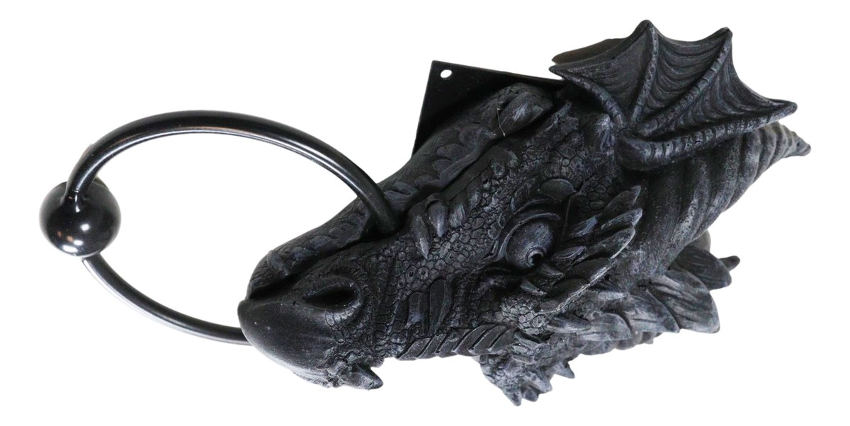 Medieval Cast Iron Gothic Door Bell Dragon Door Knocker - Cast Iron ...