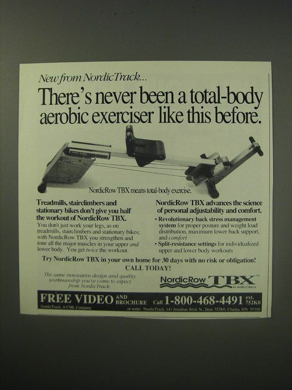 1990 NordicRow TBX Exercise Machine Ad | eBay