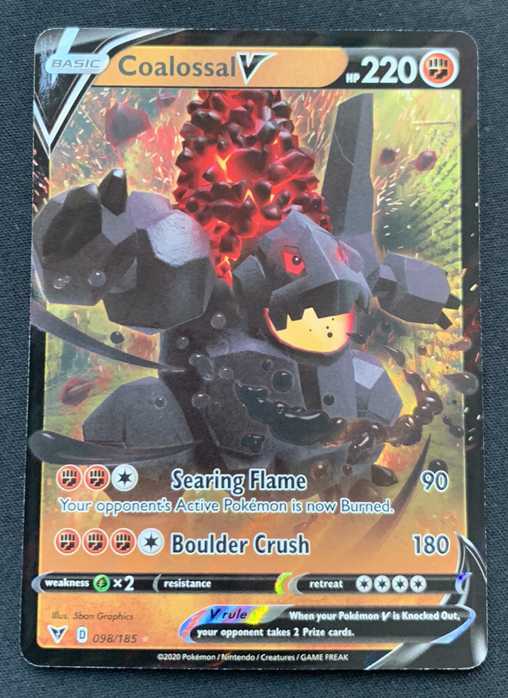 Coalossal V 098/185 Vivid Voltage Ultra Rare Holo Pokemon TCG Card NM ...