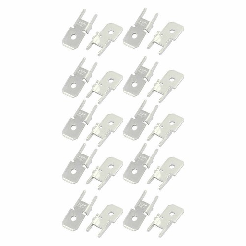 A 20Pcs6.3mm Width Male Insulated Crimp SpadePCB Male Terminal Fasten ...