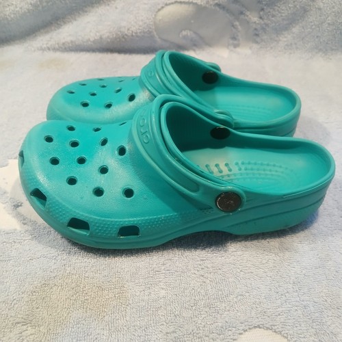 Crocs Clogs Classic Light Blue Slip On Aqua Shoes Size J4....m4-w6 | eBay