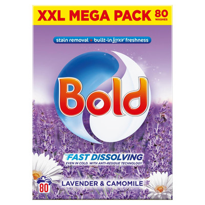 Bold Fast Dissolving Laundry Detergent Powder Lavender & Camomile - 80 ...