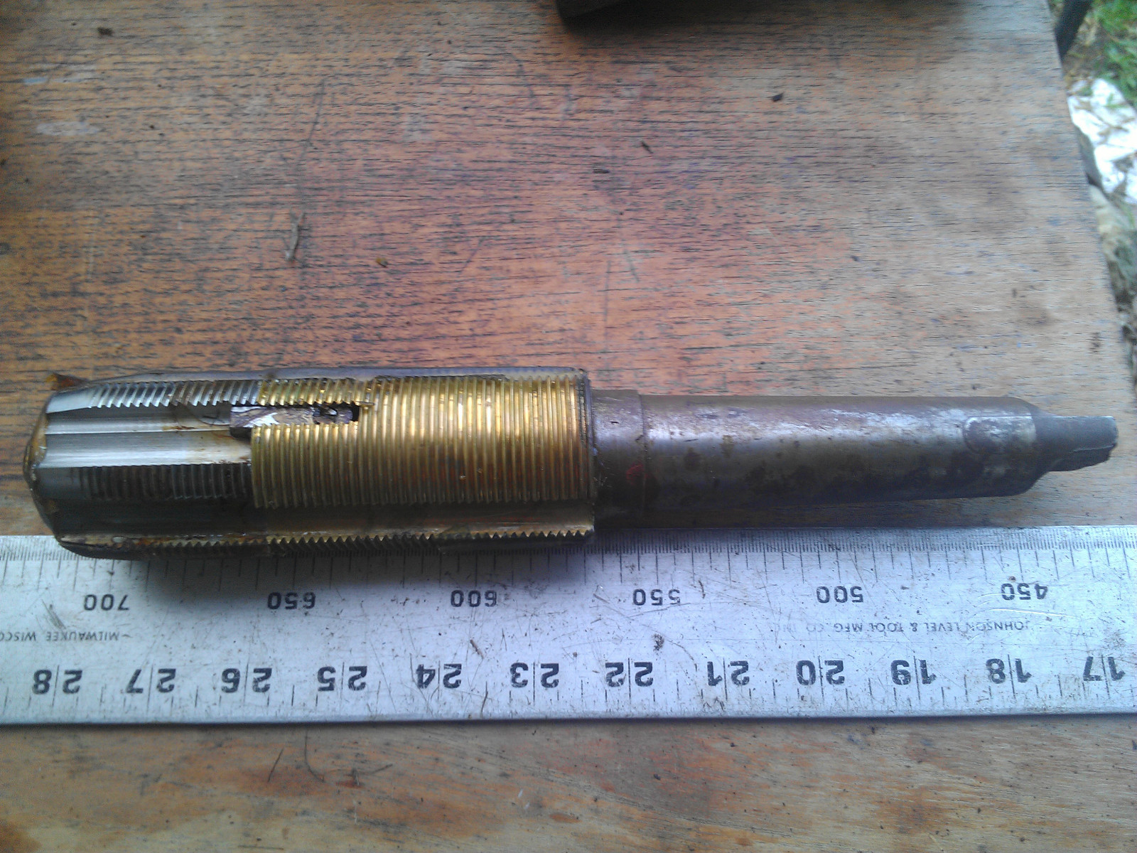 HSS Long reach morse 4 tap tapping arbor wt shell tap BSP 1 1/2" X 11 ...