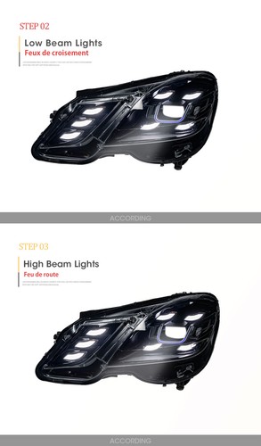 LED Headlights For Benz W212 E Class E200 E300 2010-2013 DRL Front Lamp ...