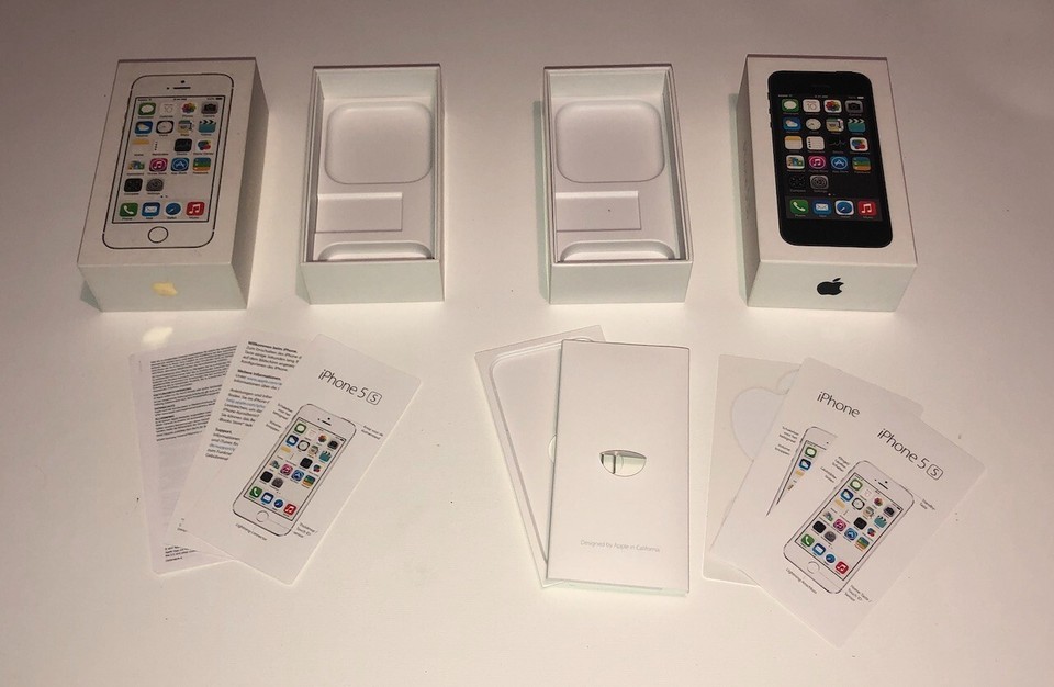 2x iPhone 5S Verpackung Box Originalverpackung Karton OVP ...