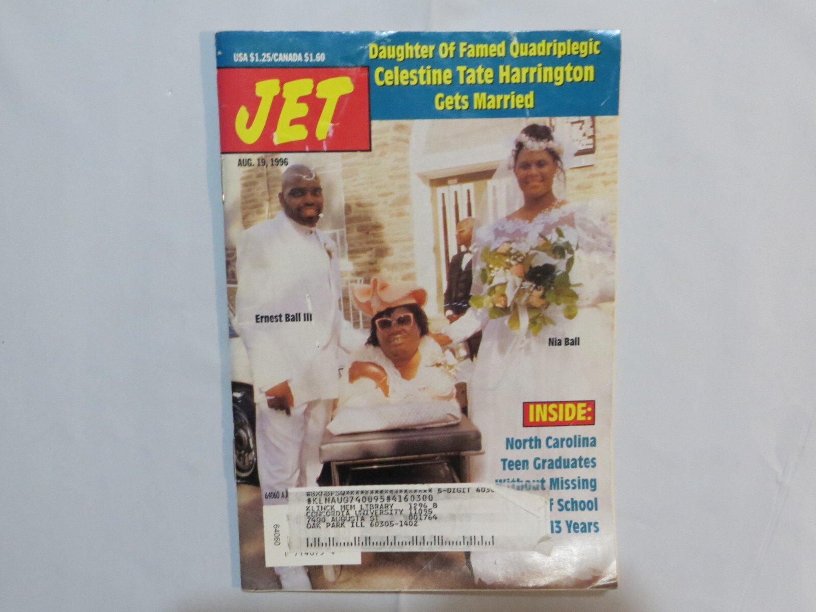 Jet Magazine Issue August 19 1996 Ernest Ball III Nia Ball BR | eBay