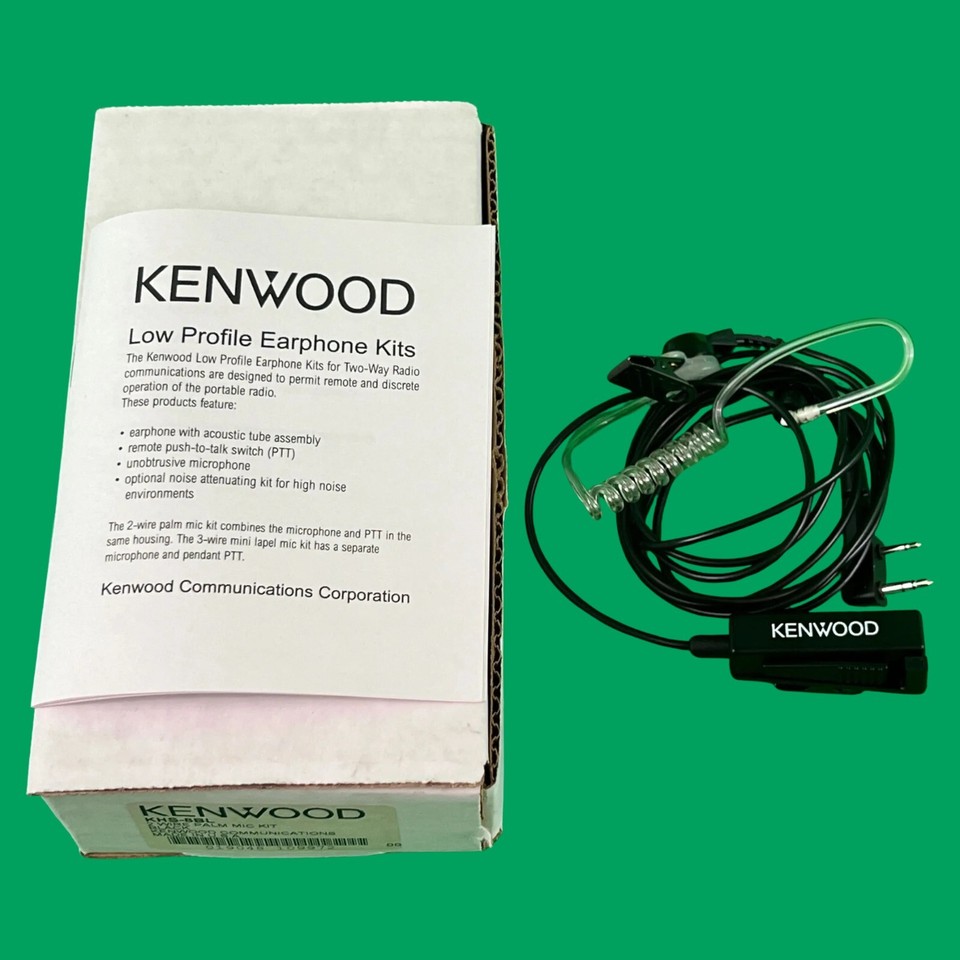 New OEM Kenwood KHS-8BL / 2 Wire Palm Microphone Kit | eBay