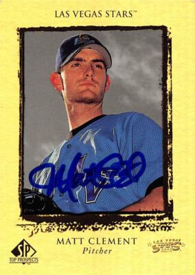 Matt Clement autographed baseball card 1999 Upper Deck Top Prospects ...