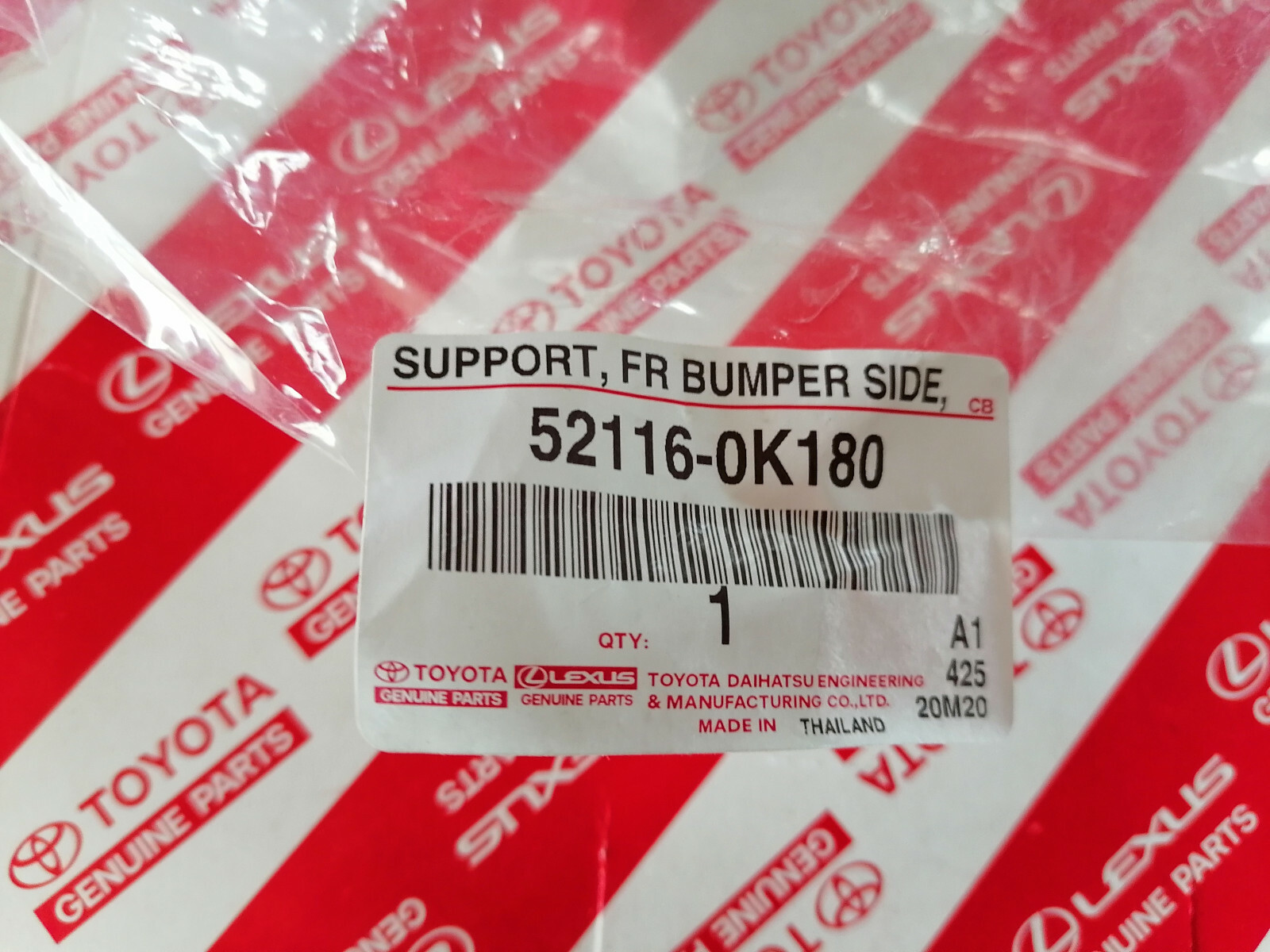 521160K180 Front Bumper RETAINER LEFT SIDE For TOYOTA HILUX 01/2015 ...