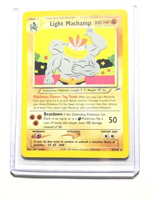 LIGHT MACHAMP - 25/105 - Neo Destiny - Rare - Pokemon Card - NM | eBay
