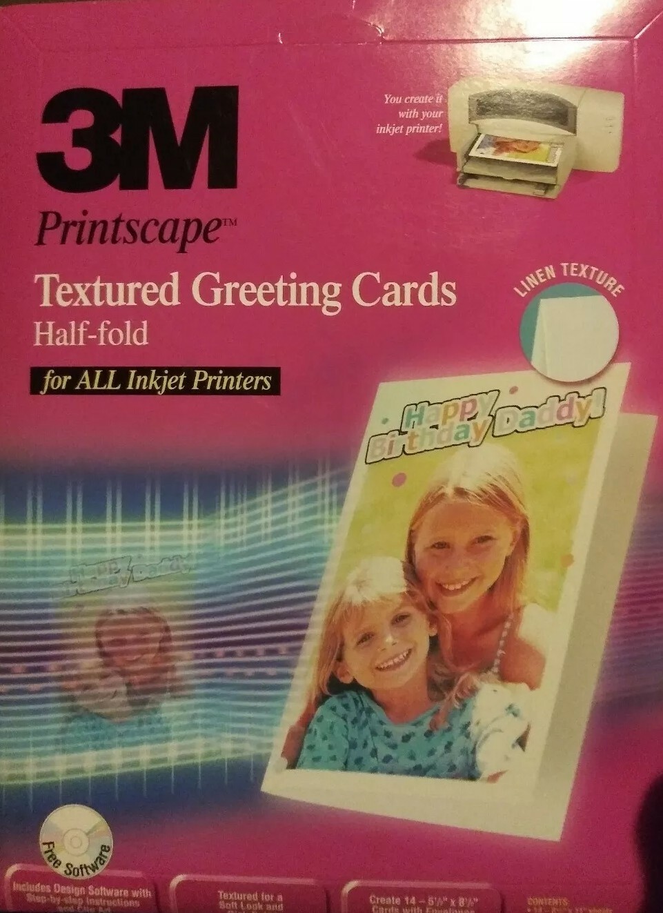 3M Printscape Textured Greeting Cards Half Fold With Envelopes 14 Ct Design CD for sale online ...