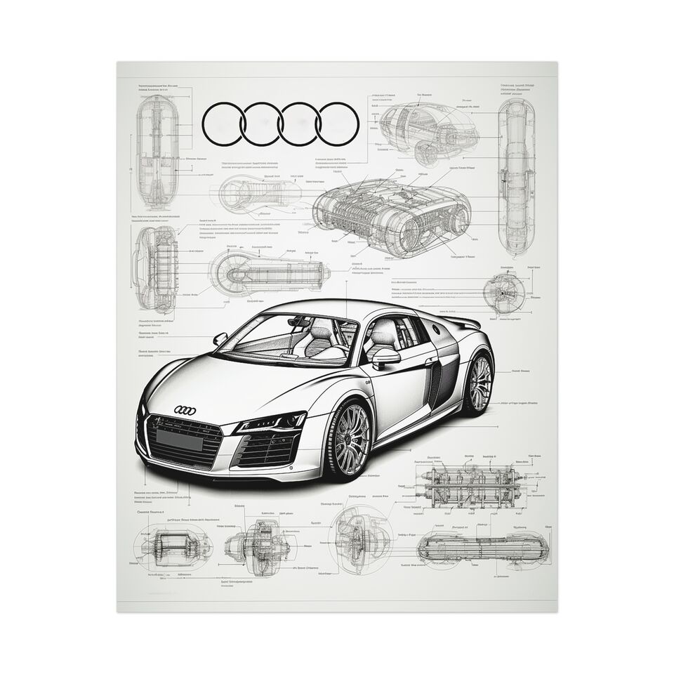 Audi R8 Poster- Audi R8 Patent Print, Audi svg, Audi R8 Art, Audi R8 ...