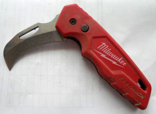 Milwaukee Tool 48-22-1525 Fastback Hawkbill Folding Knife, USED | eBay