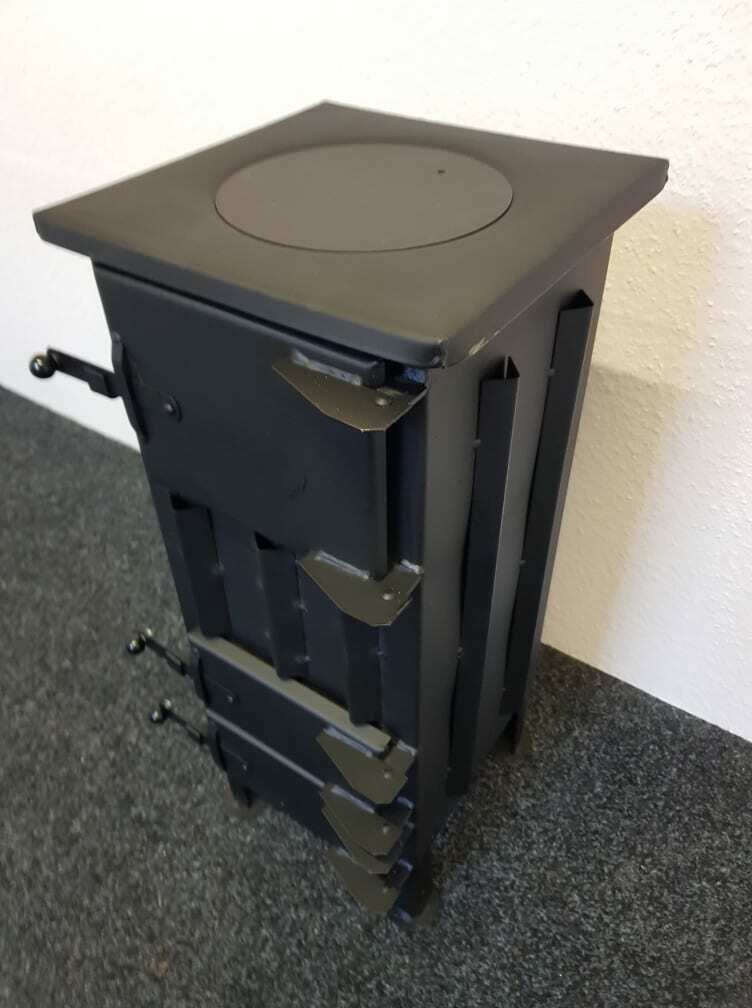 LOG WOOD BURNER STOVE MULTIFUEL GARAGE SHED WORKSHOP HEATER 7 CHAMOTTE ...