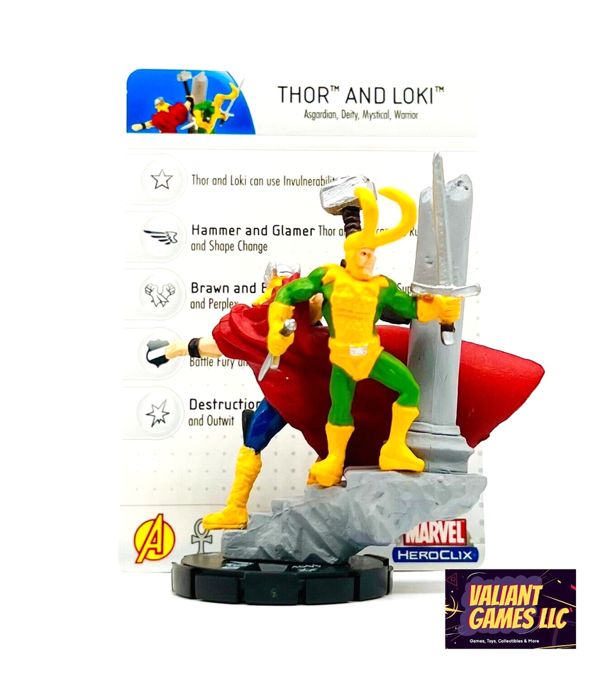 Marvel Heroclix Thor and Loki #057 w/ Card Hammer of Thor Set Legacy | eBay