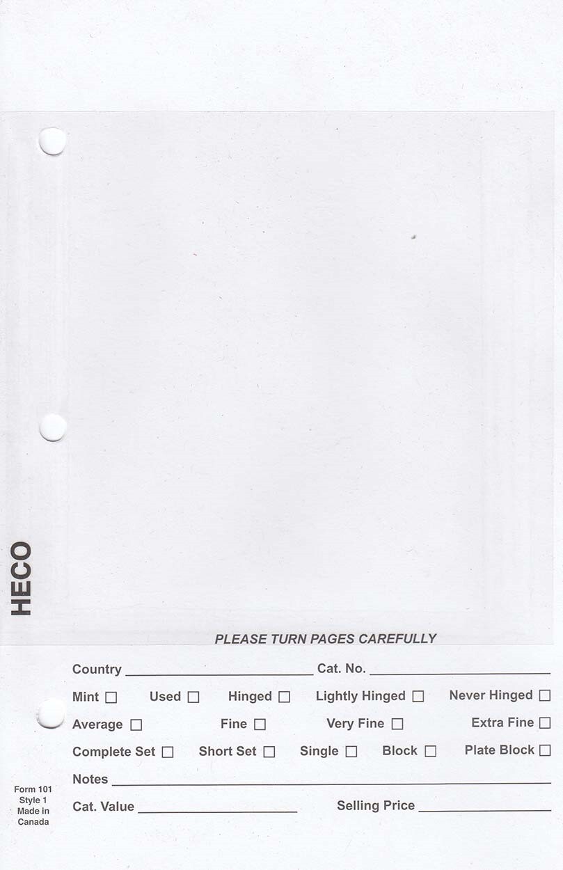 HECO Stamp Dealer Sales Pages 5.5x8.5 Full Page White Background 500 ...