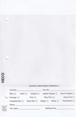 HECO Stamp Dealer Sales Pages 5.5x8.5 Full Page White Background 500 ...