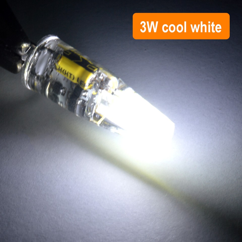10PCS G4 LED Bi-pin Base Light Bulb 3W 6W COB Warm White Lamp 12V AC/DC ...