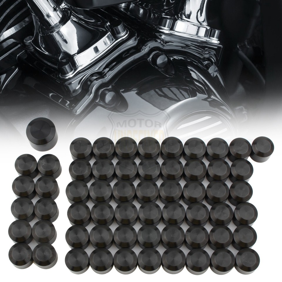 60X Engine Motor Screw Bolt Cover Caps For Harley Touring Road KING ...