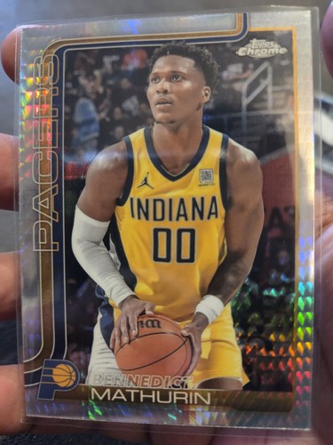 2025-26 Topps Chrome Bennedict Mathurin Prism Refractor #93 Pacers | eBay